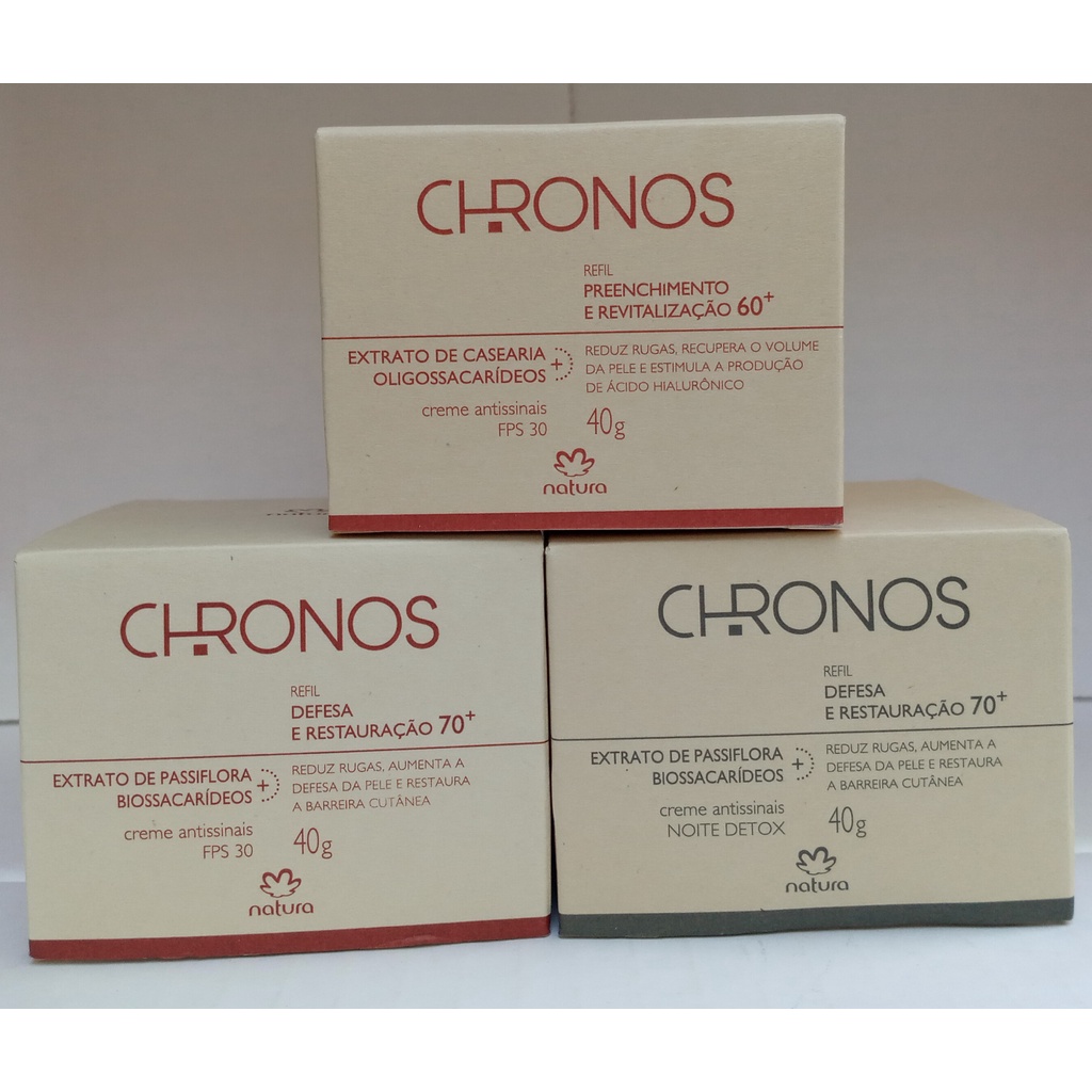 Chronos Gel Creme Antissinais Refil Natura 40 g | Shopee Brasil