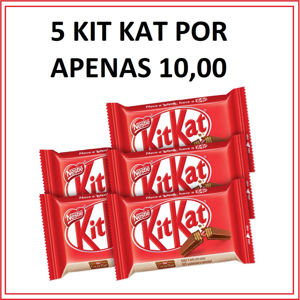5 Kit Kat Tradicionais | Shopee Brasil