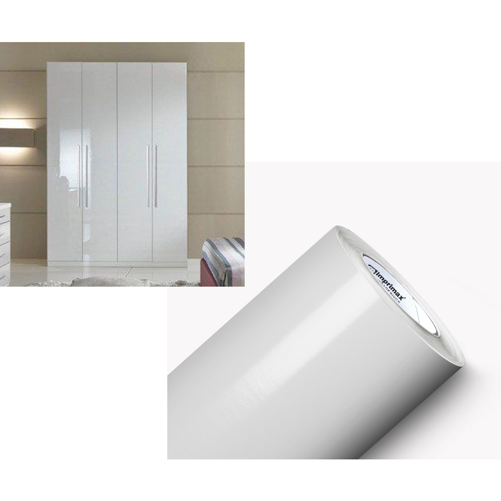 Adesivo vinil moveis envelopamento 1Mx50cm branco | Shopee Brasil