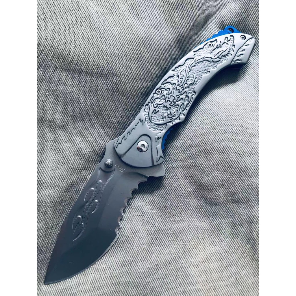 Canivete Tático Militar Semi Automatico Estilo Taue XD-1 Escorpião C ...