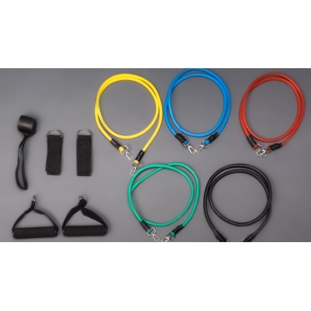 Kit Power Tube Elastico Musculação Crossfit pilates yoga fitness 11 ...