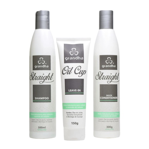 Kit Grandha Straight System Home Care para Cabelos Alisados e ...