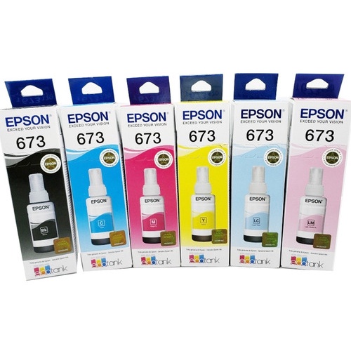 Kit 6 Tintas P/ 673 Epson Origin L800/l805/l810/l850 L1800 | Shopee Brasil