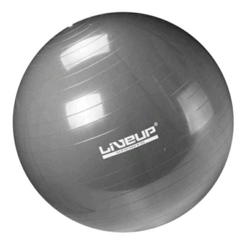 Bola Suíça Fitball Liveup 85 cm Cinza Com Mini Inflador - Pilates Yoga ...