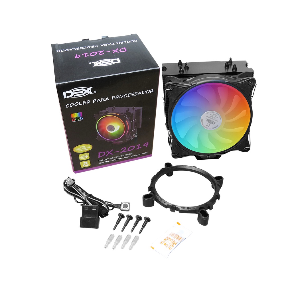 Cooler Processador RGB T3 Para Cpu Intel 775 1150 1151 1155 1156 1200 ...