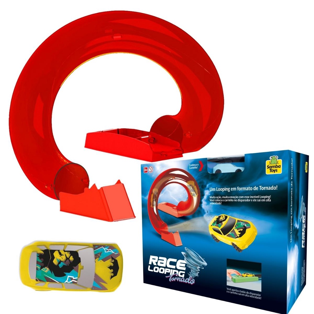 Race Looping Tornado Pista Radical com Carrinho Samba Toys | Shopee Brasil