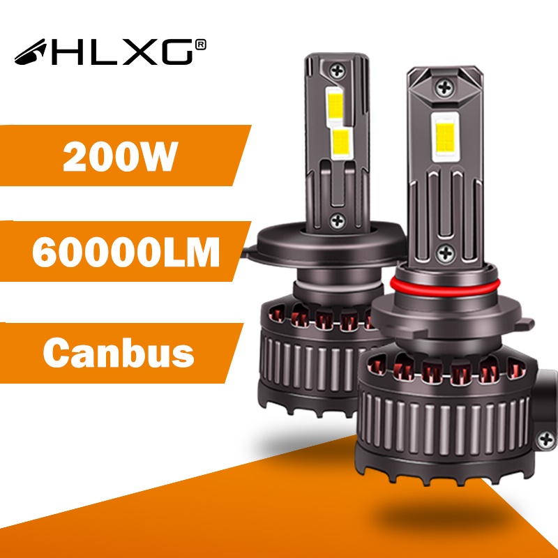 【Super Power】HLXG 200W 60000LM H1 H4 LED H11 H7 9005 HB3 9006 HB4 9012 HIR2 Canbus Turbo Lâmpada ...