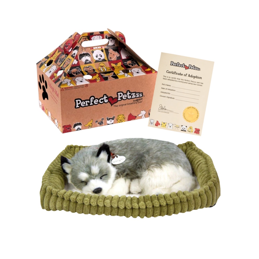 Filhote de Pelúcia Cachorro Husky que Respira Perfect Petzzz | Shopee ...