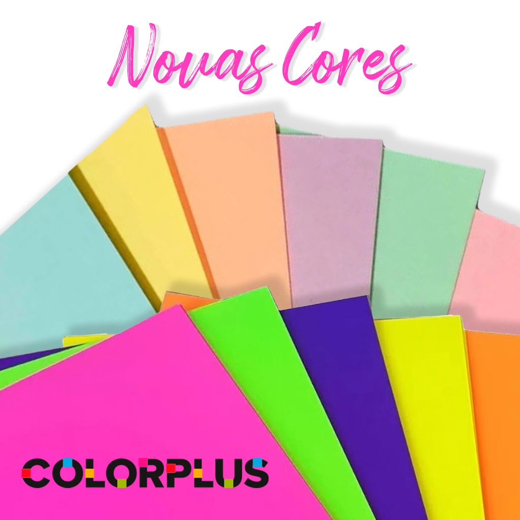 Novas Cores de Papel Color Plus A4 - 180 g - 9 Folhas | O verdadeiro ...
