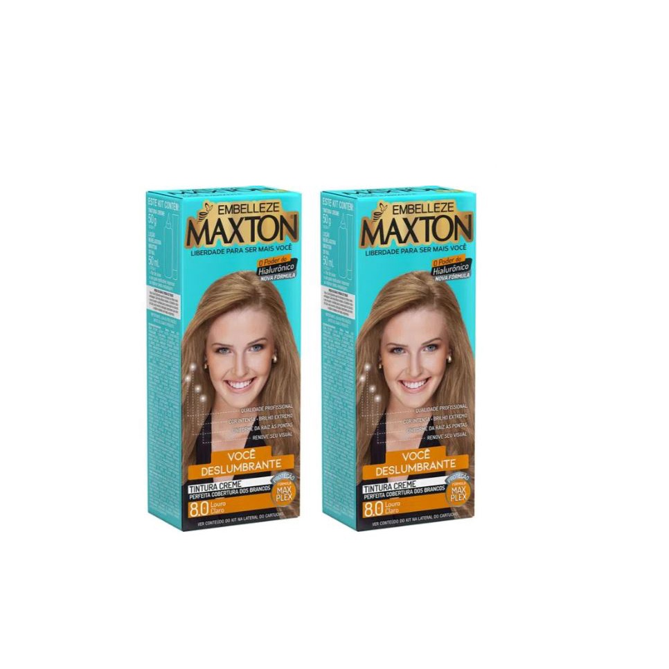 Maxton - Kit Com 2 Tintas - 8.0 Louro Claro | Shopee Brasil