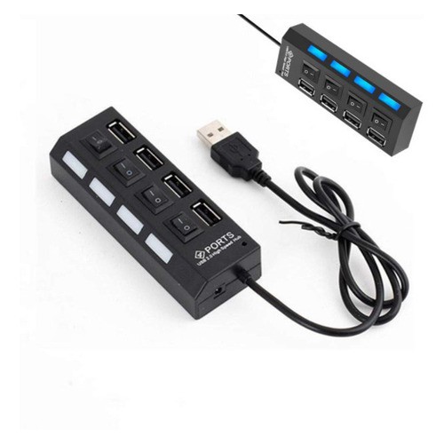 Hub Usb 4 Portas Usb 2.0 Tv Pendrive Mouse Teclado Adaptador | Shopee ...