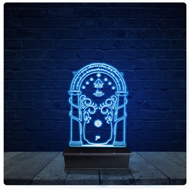 Luminária Led Acrilico Abajur - Portões de Moria | Shopee Brasil