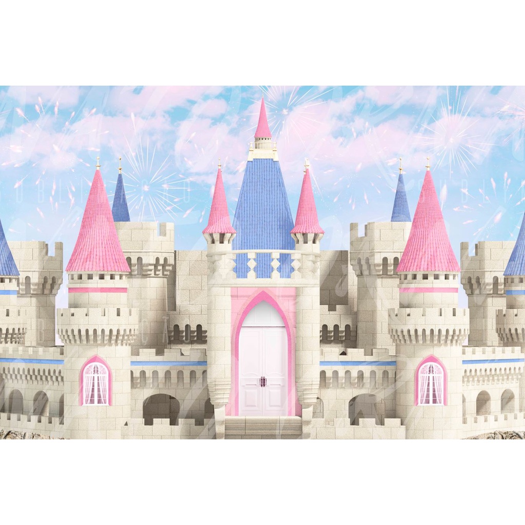 Painel De Festa Em Tecido Sublimado 3D Castelo Princesa | Shopee Brasil