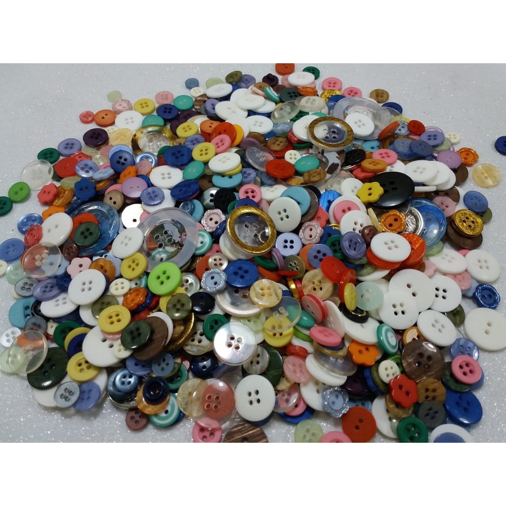 Botões Coloridos Misto Sortidos Vários Tamanhos 500 Unidades | Shopee ...