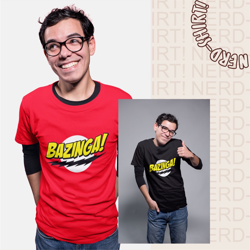 Camiseta Bazinga Big Bang Theory T-shirt Nerd Geek | Shopee Brasil