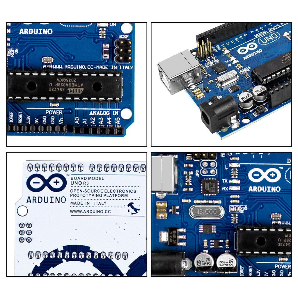 LAFVIN Placa Original UNO R3 REV3 ATmega328P Com Cabo USB Compatível Arduino | Shopee Brasil