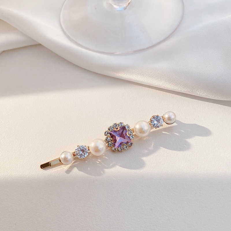 Acessórios De Cabelo Menina Pearl Avó Pérola Verde Água Diamante Grampo ...