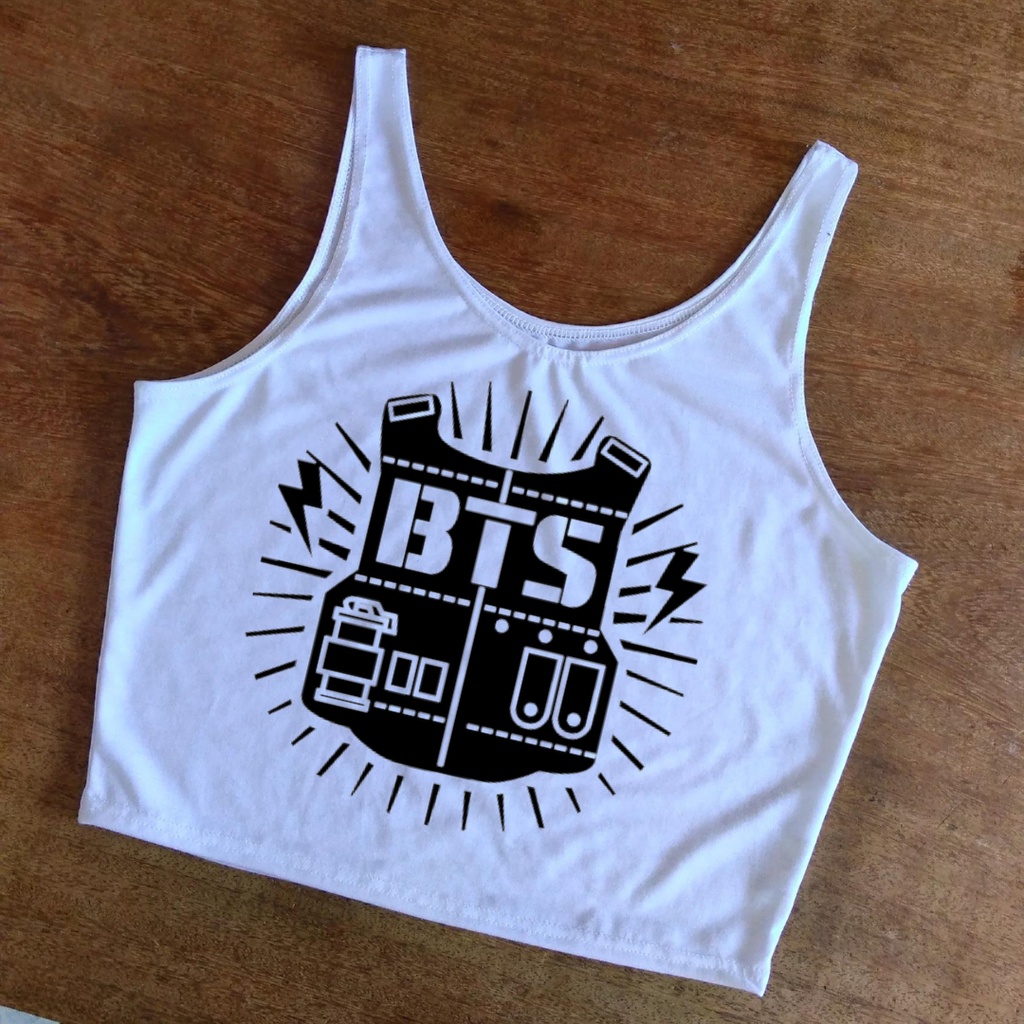 Cropped Colete do BTS - Feminina | Shopee Brasil