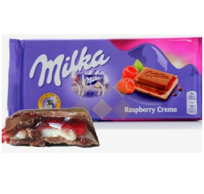 Chocolate Milka Raspberry (Framboesa) 100g | Shopee Brasil