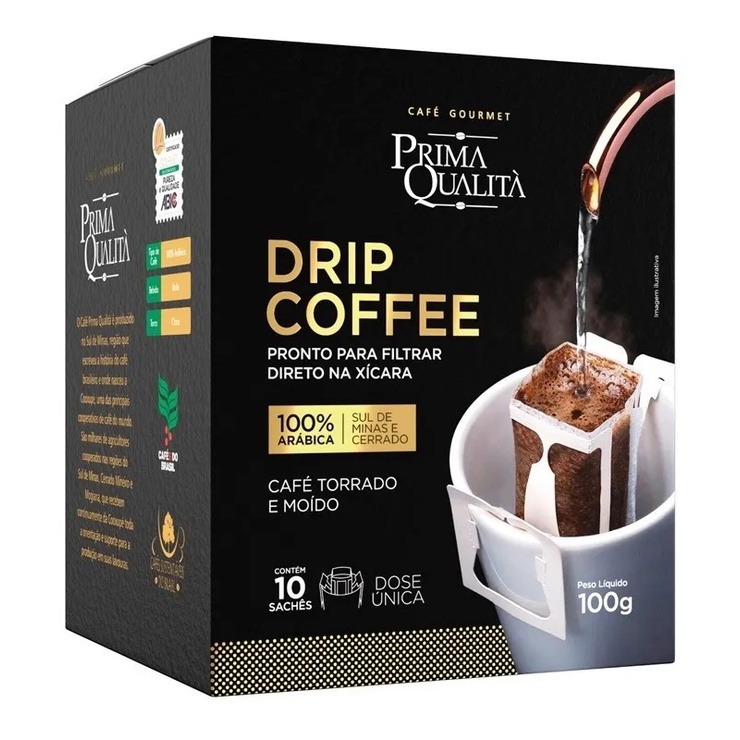 Drip Coffee Prima Qualita Cx Com 10 Sachês Café Especial em Sachês ...