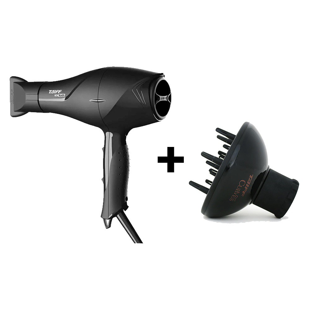 Secador De Cabelo Black Ion 2000w Taiff 110v +Difusor Curves | Shopee ...