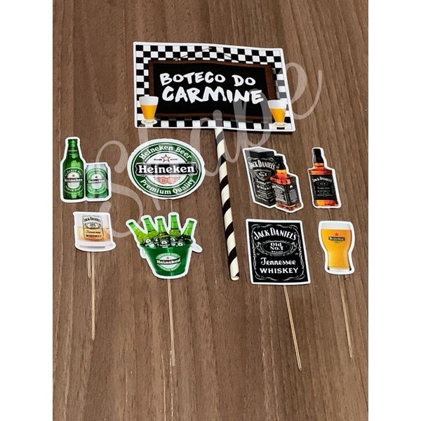 Topper de bolo personalizado Boteco 4 Topo | Shopee Brasil