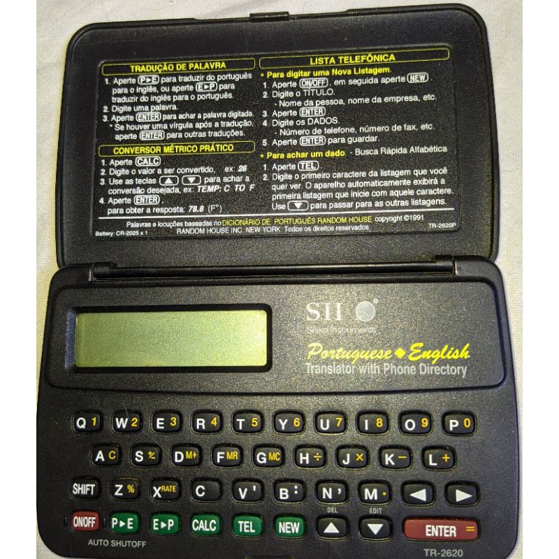 Tradutor Digital de bolso Inglês - Português - Calculadora - Agenda ...