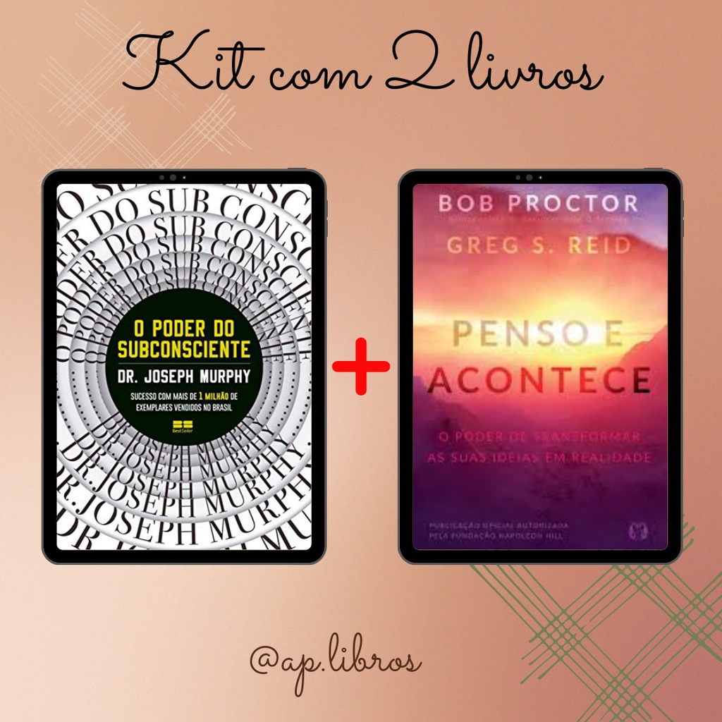 Kit com 2 livros : O poder do subconsciente - Joseph Murphy e Penso e ...
