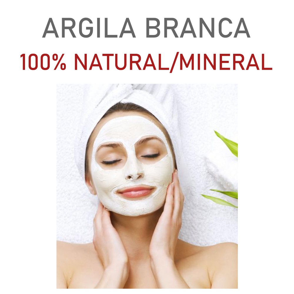Argila Branca - Máscara Pele Rosto Corpo - 100% Pura Natural | Shopee ...