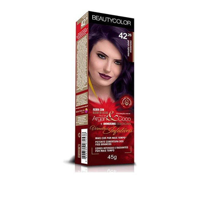 Tinta de cabelo 42.26 marsala violet misterioso Beauty color ...