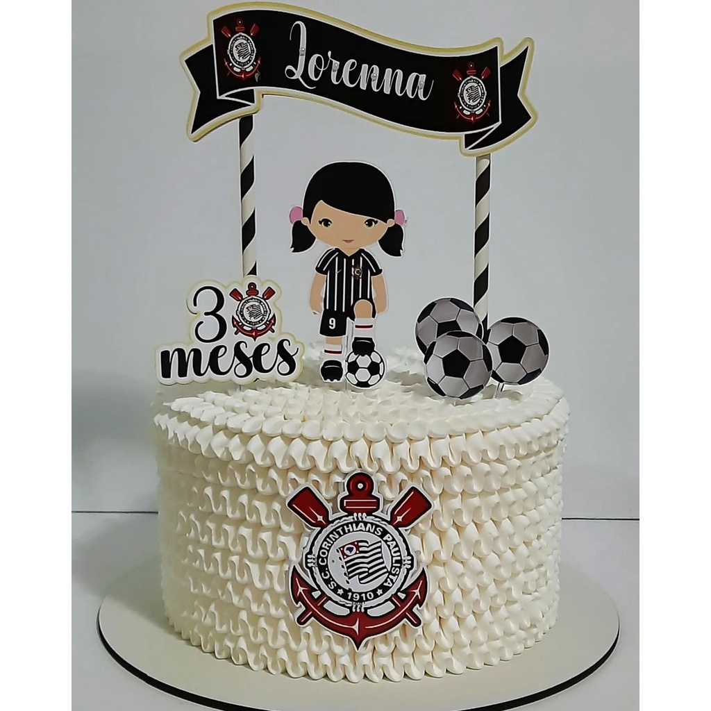 Topo/ Topper de bolo Corinthians | Shopee Brasil