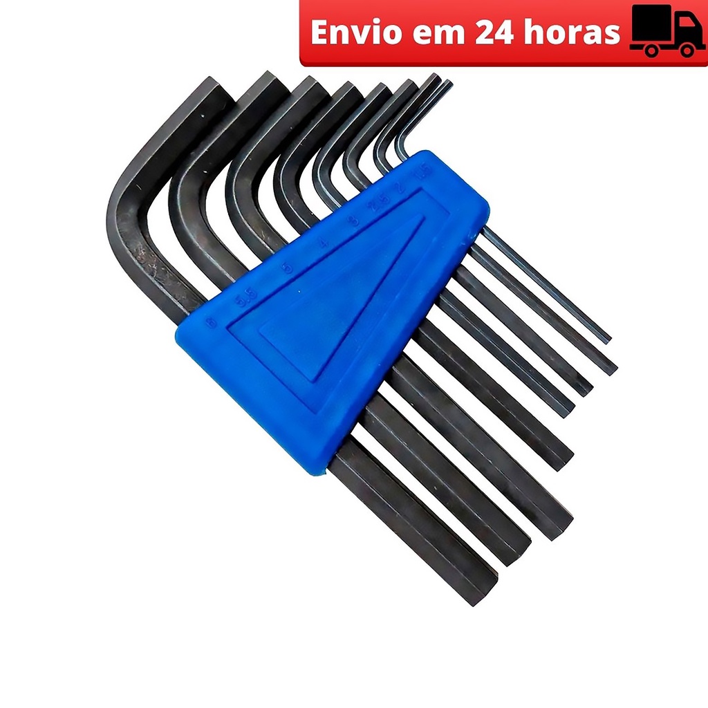 Jogo de Chave Allen 8 Funções Bike Carro Moto Bicicleta Kenli Tipol L ...