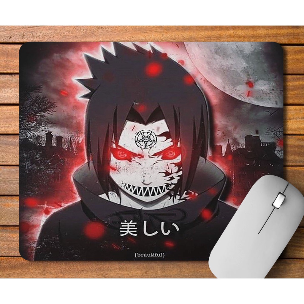 MOUSE PAD Anime Naruto - Sasuke Demon | Shopee Brasil
