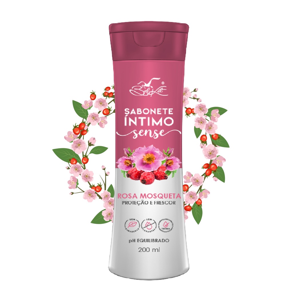 Sabonete Íntimo Sense 200ml BelKit | Rosa Mosqueta | Shopee Brasil