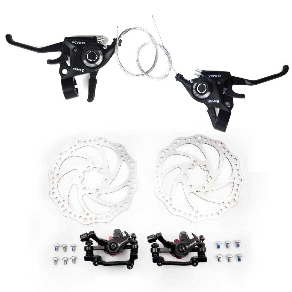 Kit Freio A Disco Para Bicicleta Com Passador Alavanca De Marcha Bike ...