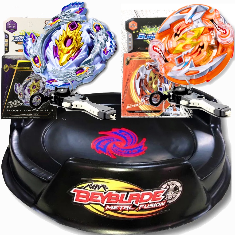 Beyblade Crash Ragnaruk vs Bloody Longinus Arena - TOP GYRO | Shopee Brasil