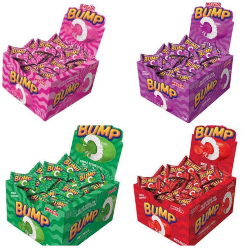 Chicle Recheado Bump Caixa C/40 - 140g | Shopee Brasil