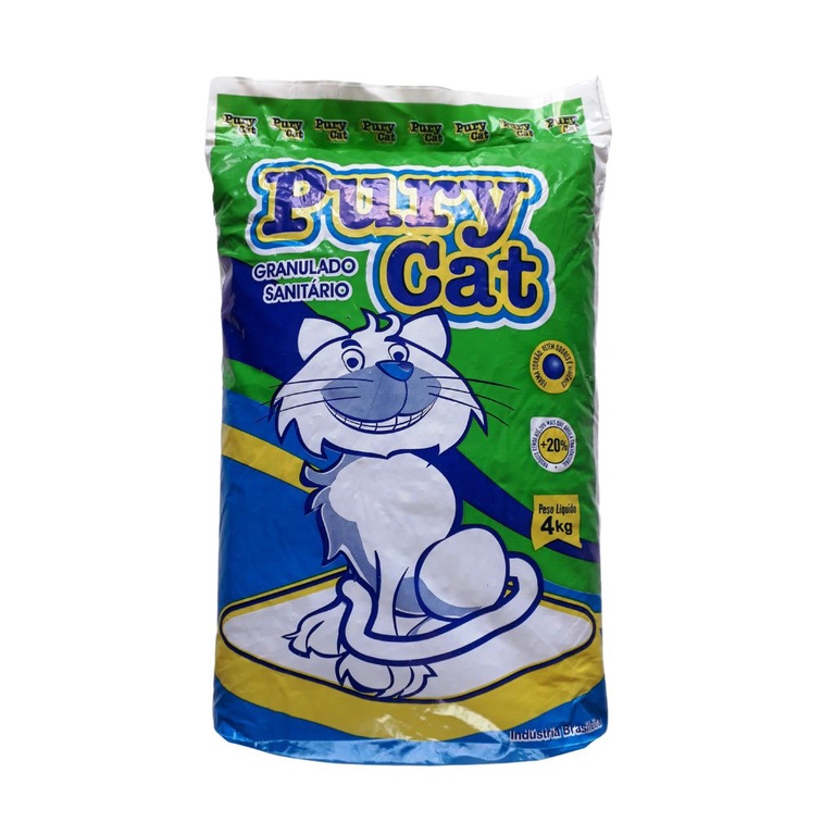 Areia Higiênica Pet Para Gato Pury Cat 4kg | Shopee Brasil