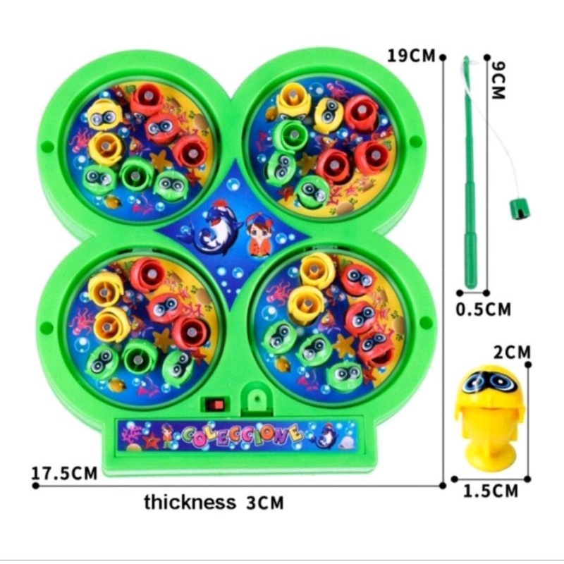 Brinquedo Pescaria Maluca Pega Peixe Com Imã 32 Peixes E 4 Varas Jogo ...