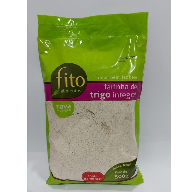 farinha de trigo integral FITO ALIMENTOS 500g | Shopee Brasil