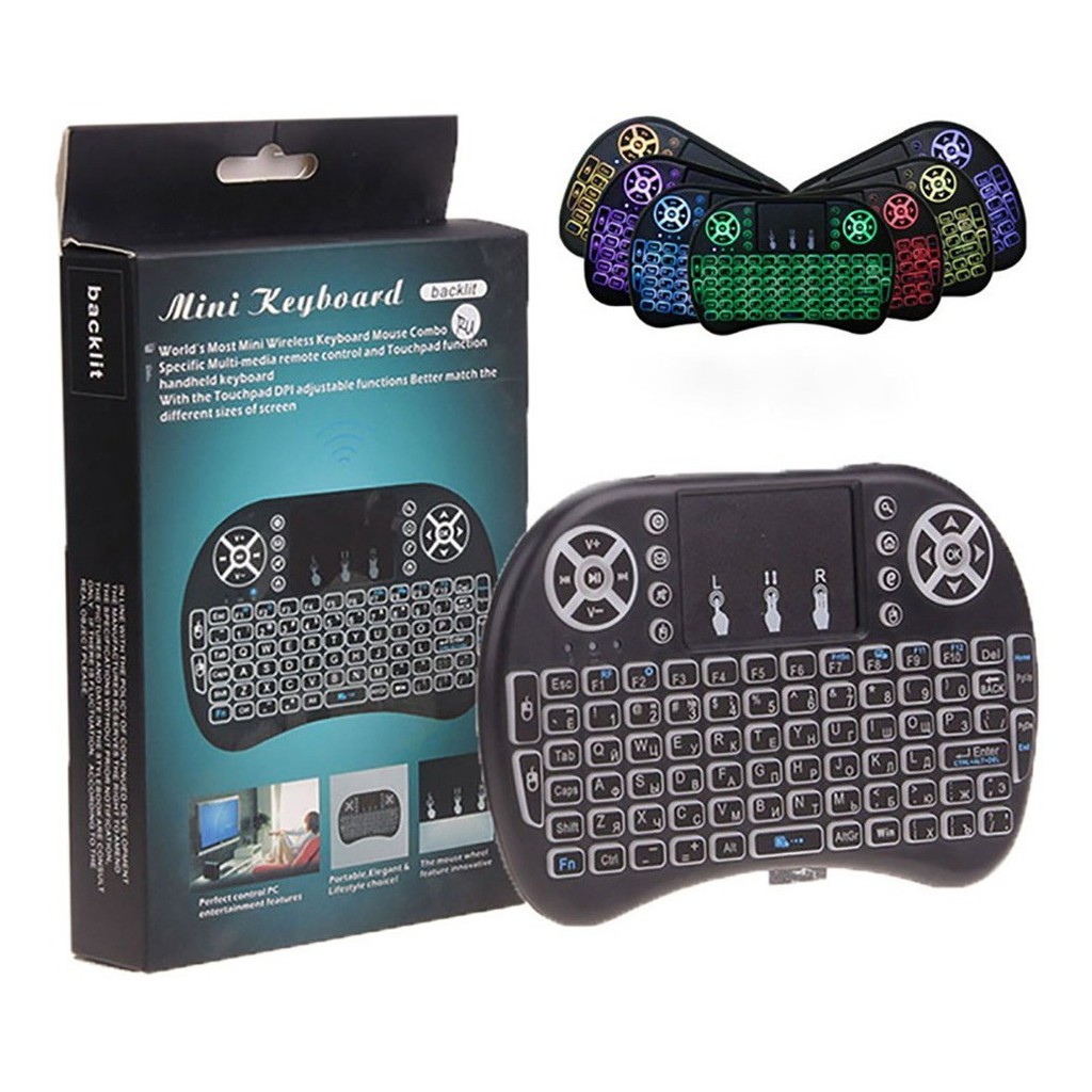 Mini Teclado Keyboard Sem Fio Wireless Iluminado Luz Led | Shopee Brasil