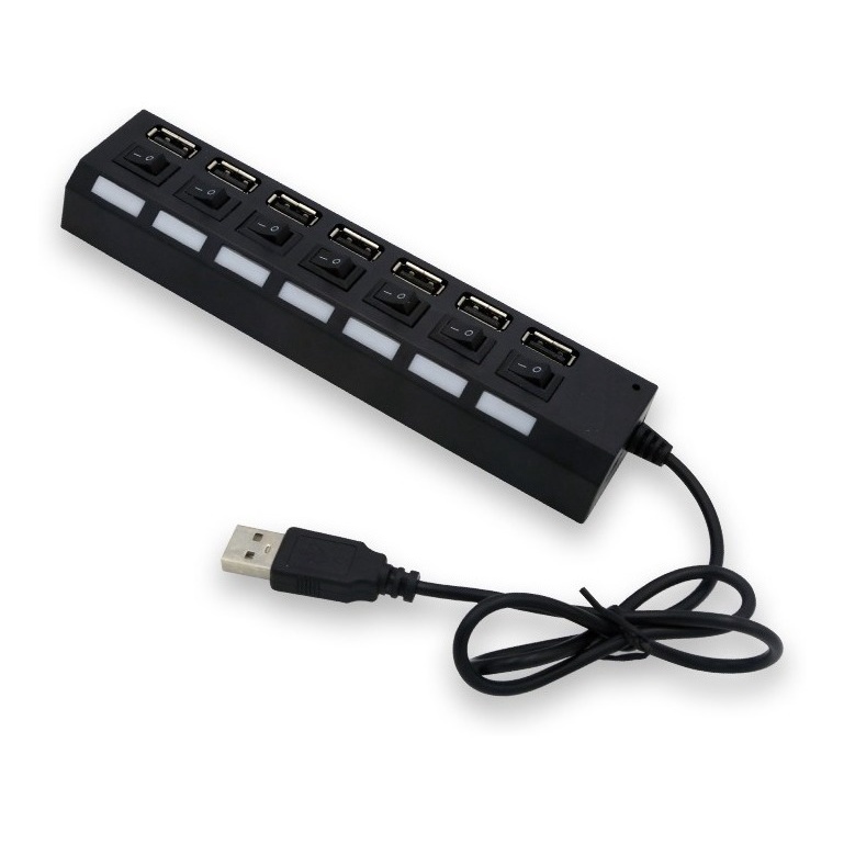 Extensor Hub Usb 3.0 Com 7 Portas Velocidade Ultra Rapido | Shopee Brasil