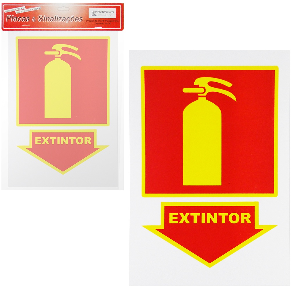 Placa Indicativa Sinalização Extintor | Shopee Brasil