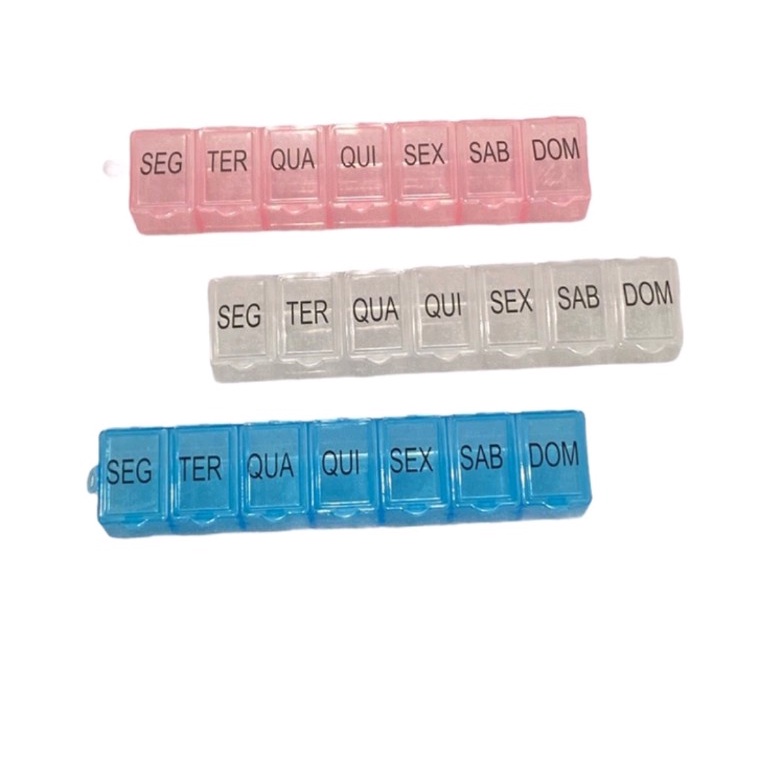 Porta Comprimido Organizador De Remedios Dia A Dia Semanal Unidade ...