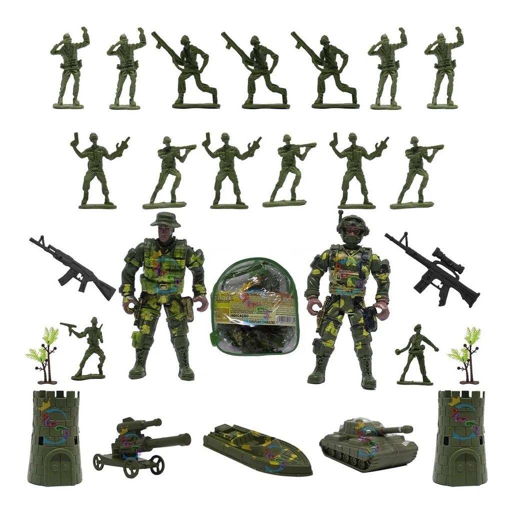 Brinquedo De Guerra Soldadinho Plastico Militar Tanque Blindado Guerra ...