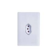 Tomada Vertical de 20A Branco com cromado Dicompel Novara | Shopee Brasil