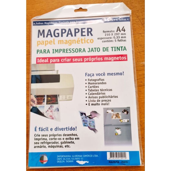 Papel Ímã para Impressão (jato de tinta) | Shopee Brasil