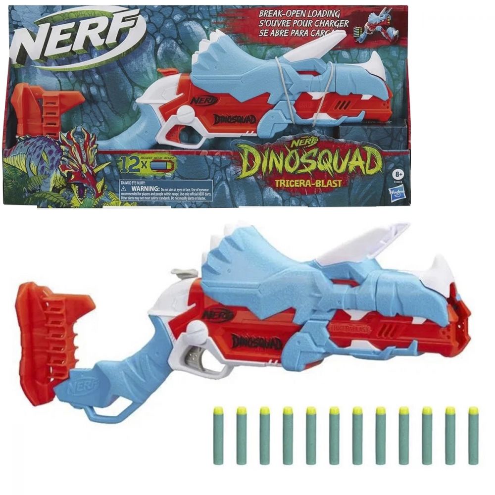 Nerf Dino Squad Tricera Blast Hasbro F0804 | Shopee Brasil