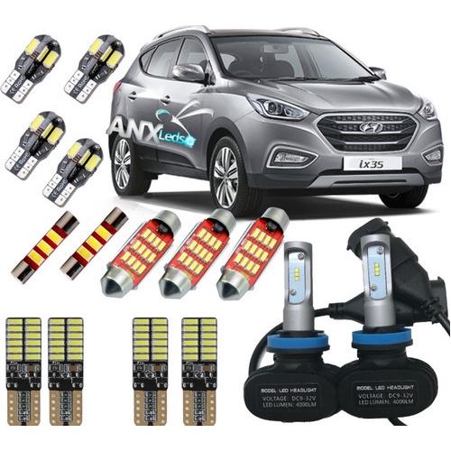 Kit Lampadas Led Hyundai Ix35 + H7 Super Led | Shopee Brasil