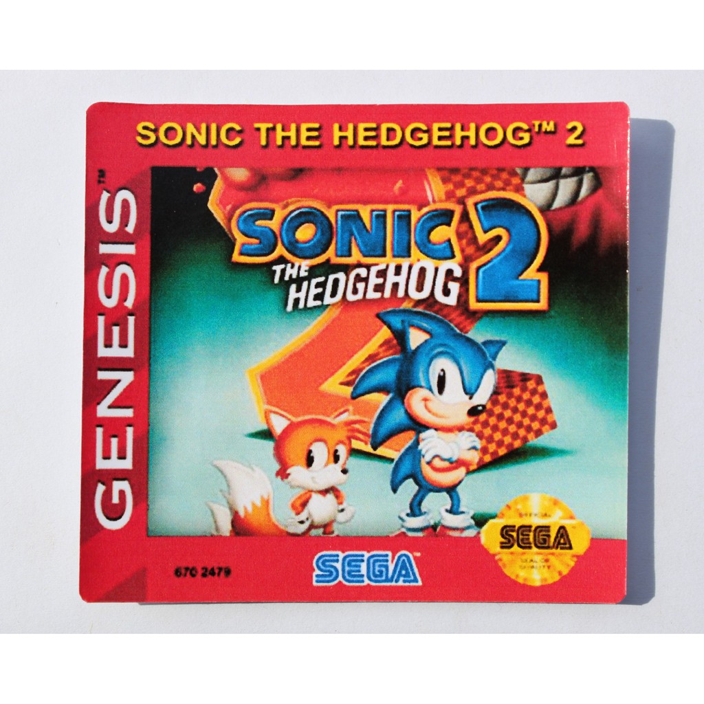 Label Etiqueta Sonic The Hedgehog 2 Para Cartucho De Mega Drive Sega ...